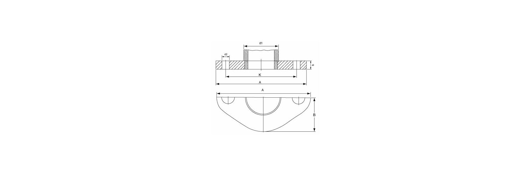 Ovaler Gewindeflansch DIN 2558