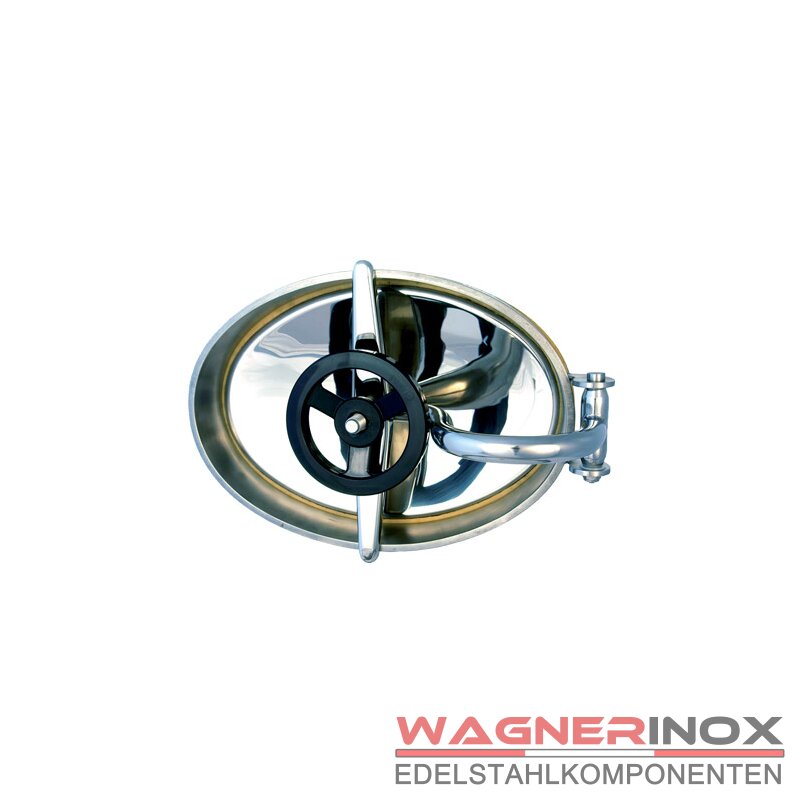 Edelstahl Türchen A6 OVAL 440x310 A2