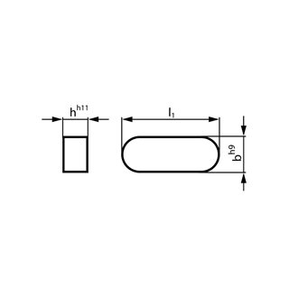 Passfeder Edelstahl BxHxL 5x5x30, 2,48