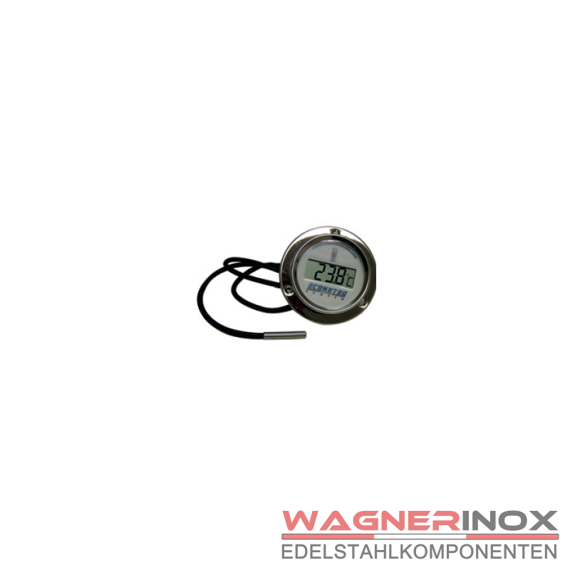 Thermometer digital dm80mm -50° C bis 150° C Anschluss hinten Kabel 5 ...