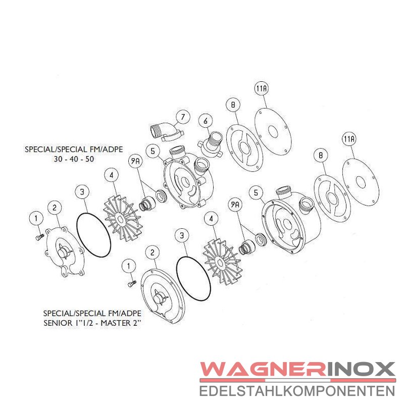 Pumpenwelle für LIVERANI SENIOR 1 1/2", 88,56