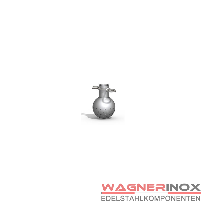 Edelstahl Sprühkopf dm 90mm, Clip Innendurchmesser 36mm, Halbspritzkr ...